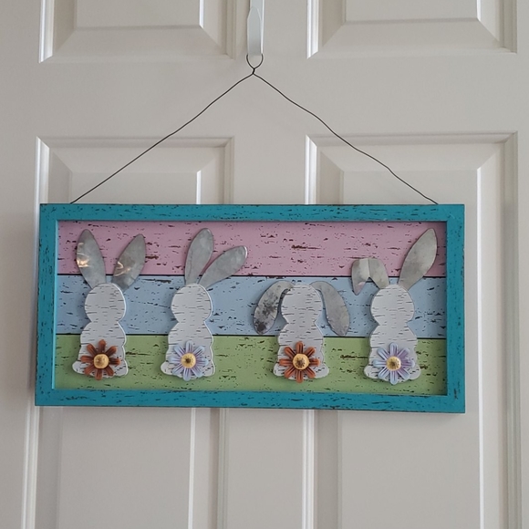 Darice | Wall Decor | Easter Bunny Bunnies Mdf Wall Hanging Decorations ...